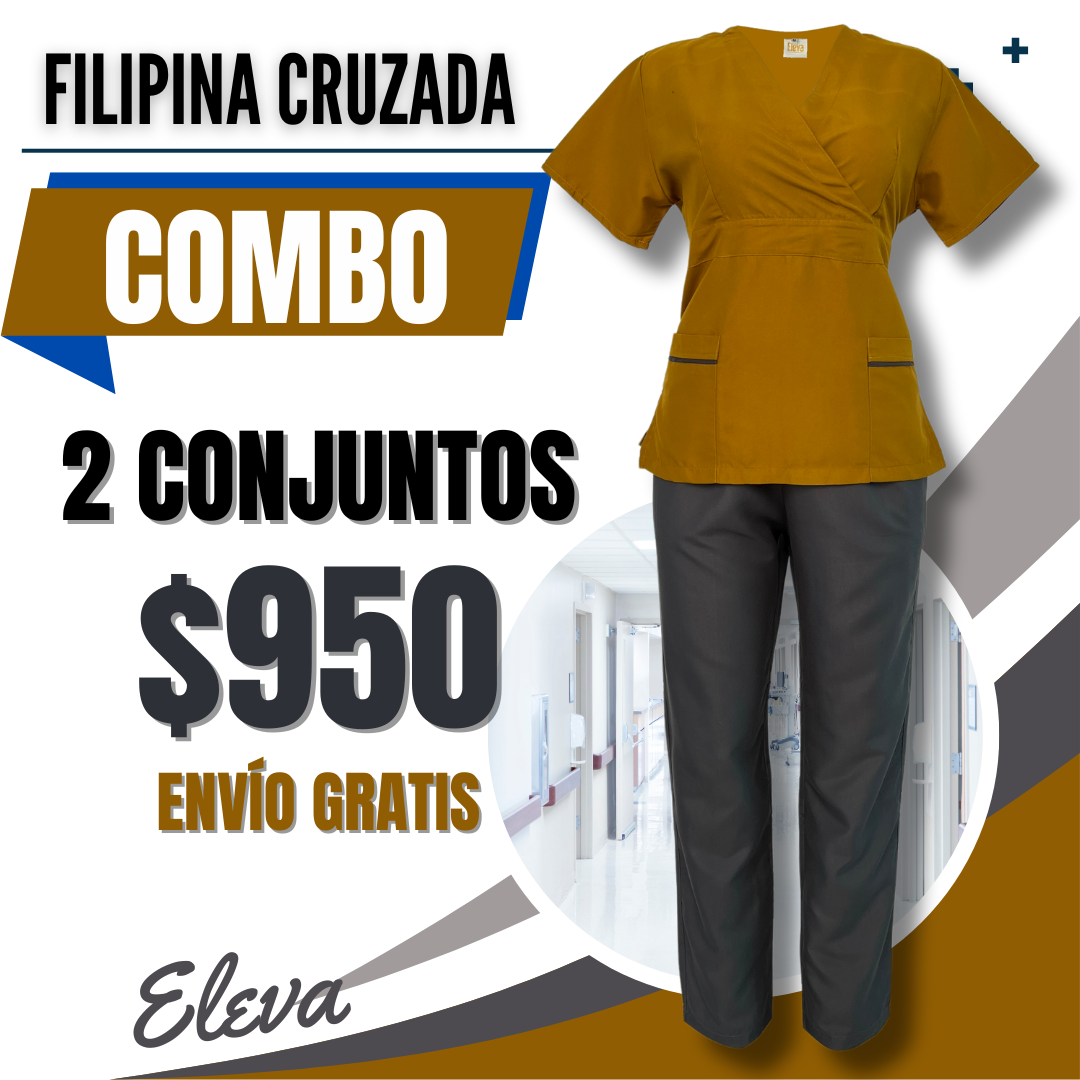 COMBO - CONJUNTO FILIPINA CRUZADA – ELEVA