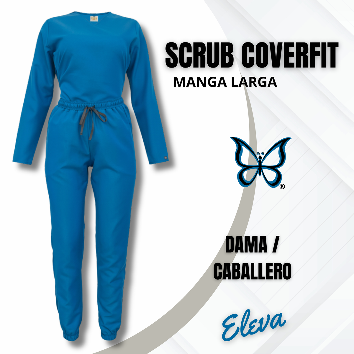SCRUB COVERFIT MANGA LARGA – ELEVA
