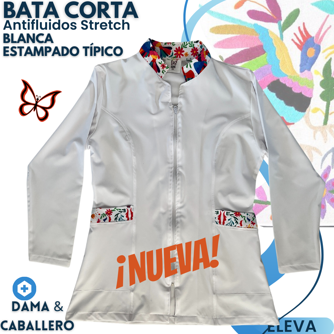 BATA CORTA | BLANCA - ESTAMPADOS TÍPICOS – ELEVA