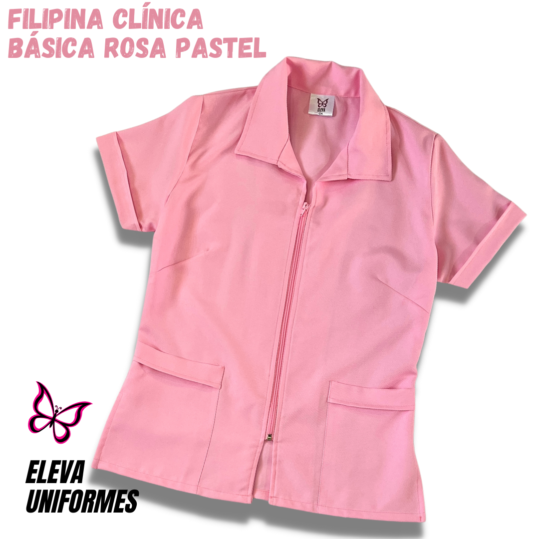 FILIPINA CLÍNICA - BÁSICA ROSA PASTEL – ELEVA UNIFORMES TIENDA